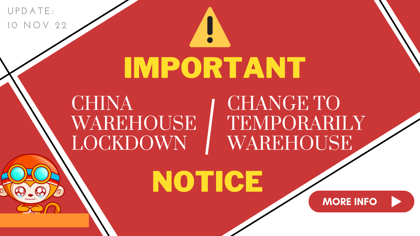 Covid-19 Outbreaking! China Warehouse Affected！Website Notice - SGshop